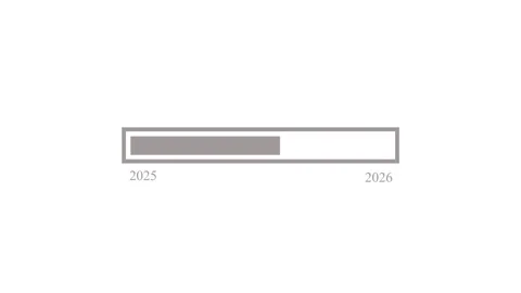 Progress Bar Transition from 2025 to 202... | Stock Video | Pond5