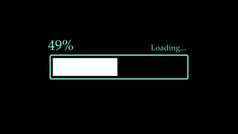 Progress loading bar icon animated on a ... | Stock Video | Pond5