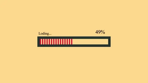 Progress loading bar icon animated on a ... | Stock Video | Pond5