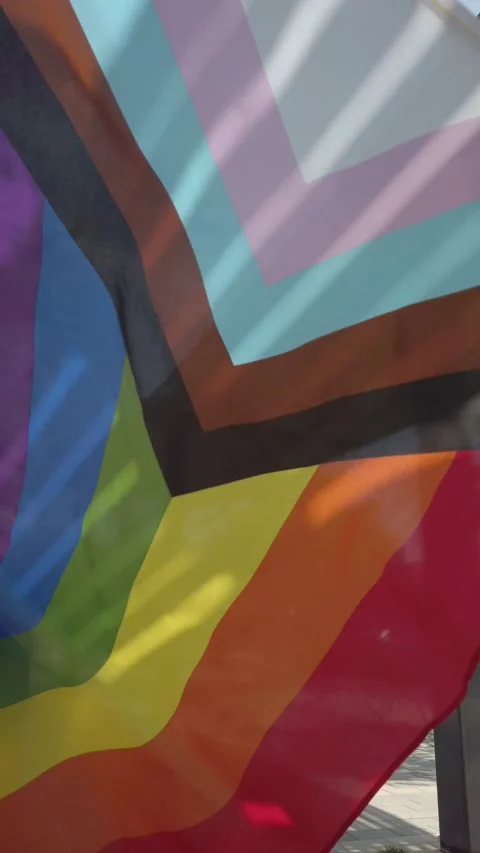 Progress pride flag (new design of rainb... | Stock Video | Pond5