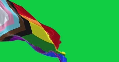 Progress Pride flag waving in the wind i... | Stock Video | Pond5