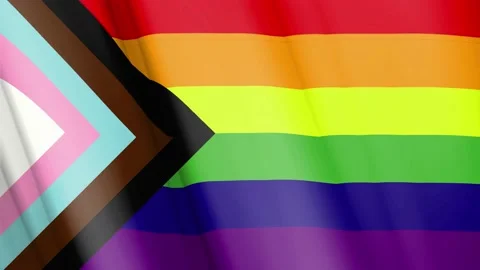 Progress Pride rainbow flag background w... | Stock Video | Pond5