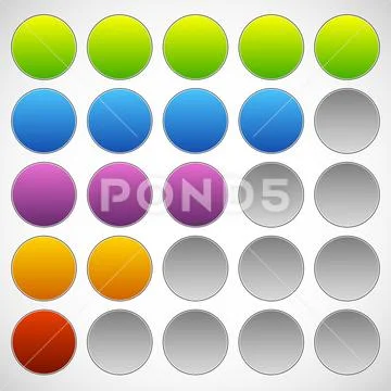 Progress, step, phase indicators. Simple 5-step progress bars.: Graphic ...