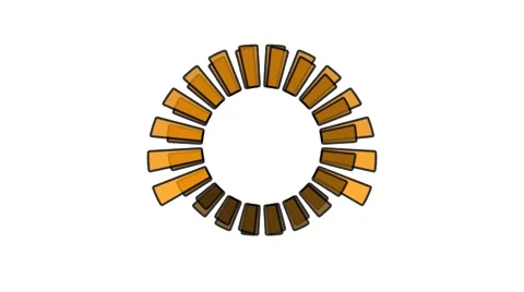 progress wheel - increasing size and col... | Stock Video | Pond5