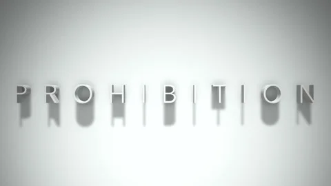 Prohibition 3D title animation with shad... | Stock Video | Pond5