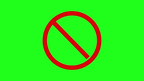 Prohibition red sign animation. Animated... | Stock Video | Pond5