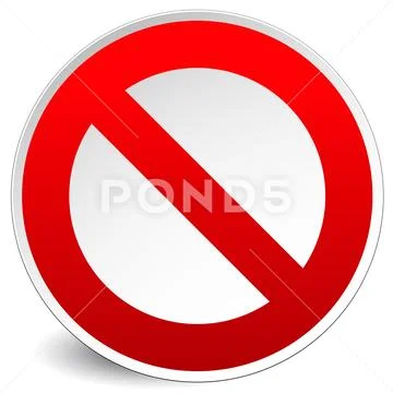 Prohibition, restriction sign vector for limit, stop, disallowed themes ...