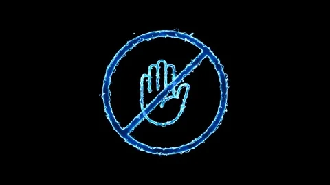 Prohibition sign, No entry, stop sign, d... | Stock Video | Pond5