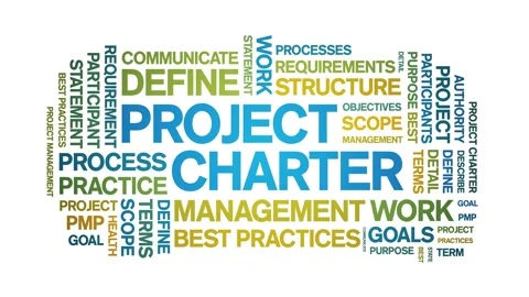 Project Charter animated word cloud,tag ... | Stock Video | Pond5