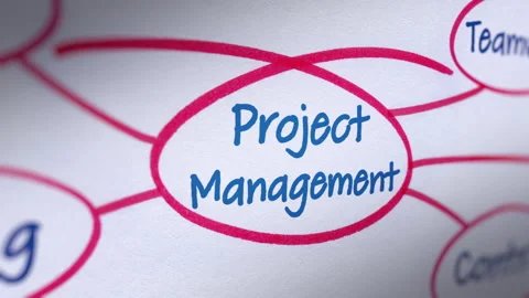 Project Management Diagram with Business... | Stock Video | Pond5