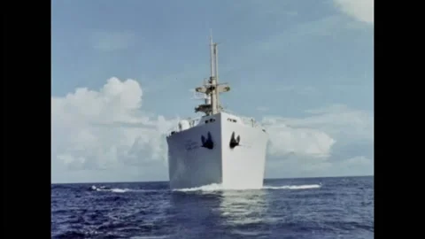 Project Mercury - ship beaches in the oc... | Stock Video | Pond5