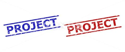 PROJECT Stamps with Scratched Style and Parallel Lines: Royalty Free ...