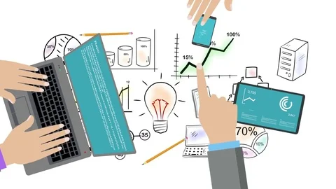 Project teamwork concept animation | Stock Video | Pond5
