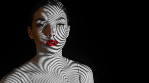 Projection of black and white lines on t... | Stock Video | Pond5
