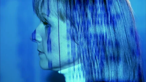 Projection, light effect, in the face of... | Stock Video | Pond5