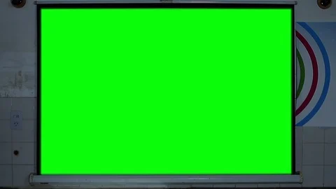 Projector Screen showing a Green Chroma ... | Stock Video | Pond5