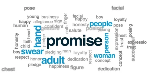 Promise animated word cloud, text design... | Stock Video | Pond5