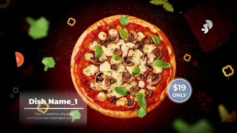 Promo video for the presentation of dishes in a restaurant, cafe ...