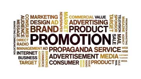 Promotion animated word cloud,animation ... | Stock Video | Pond5