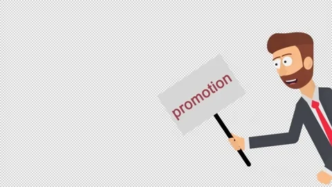 Promotion. Animation of a man with a sig... | Stock Video | Pond5