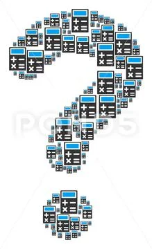 Prompt Composition of Calculator Icons Illustration #90590584