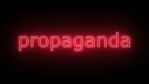Propaganda, Written in Neon Text Effect ... | Stock Video | Pond5