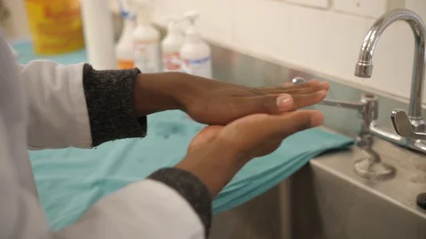 Proper hand washing technique, step 2: P... | Stock Video | Pond5