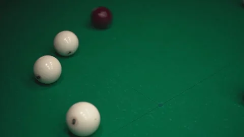 properly break the pyramid in billiards | Stock Video | Pond5