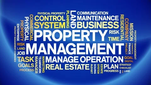 Property Management animated word cloud,... | Stock Video | Pond5