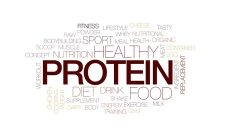 Protein animated word cloud, text design... | Stock Video | Pond5