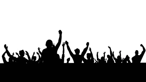 Protestor Silhouettes Animated in on Whi... | Stock Video | Pond5