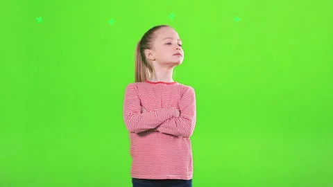 Proud cute girl shaking head, refusing w... | Stock Video | Pond5