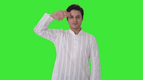 Proud Indian man saluting on the camera ... | Stock Video | Pond5