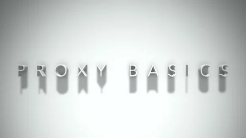 proxy basics 3D title animation white te... | Stock Video | Pond5