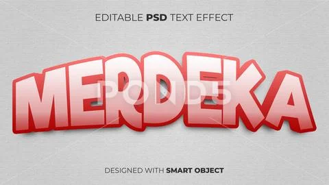 PSD Text Effect of Merdeka for Indonesian Independence Day ~ PSD ...