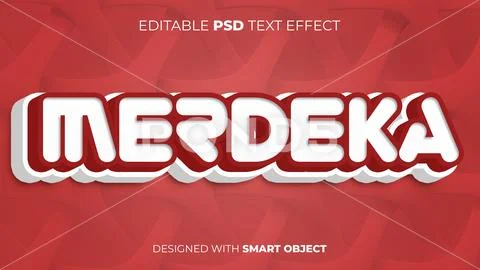 PSD Text Effect of Merdeka for Indonesian Independence Day ~ PSD ...