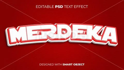 PSD Text Effect of Merdeka for Indonesian Independence Day ~ PSD ...