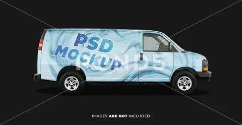 PSD Van Wrap mockups - Chevy express ~ PSD Template #247579790