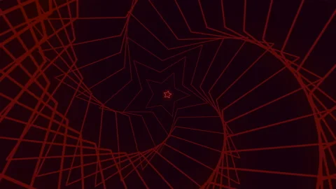 Psychedelic and illusion red neon stars ... | Stock Video | Pond5