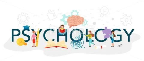 Psychology typographic header. People's mental and emotional health ...