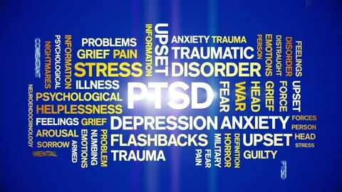 PTSD animated word cloud,design animatio... | Stock Video | Pond5