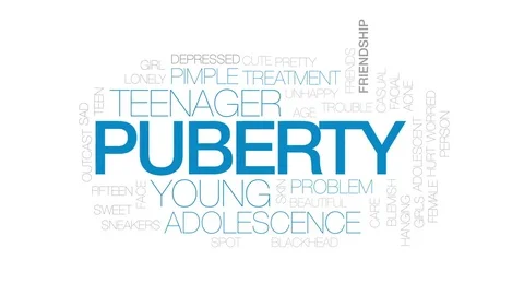 Puberty animated word cloud, text design... | Stock Video | Pond5