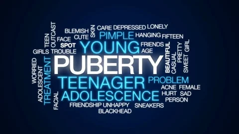 Puberty animated word cloud, text design... | Stock Video | Pond5