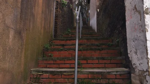 Public Footpath 99-Steps Stairs In Dartf... | Stock Video | Pond5