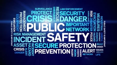Public Safety animated word cloud,animat... | Stock Video | Pond5