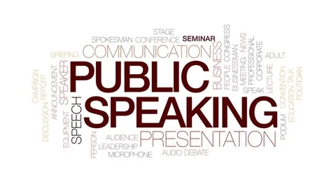 Public speaking animated word cloud, tex... | Stock Video | Pond5