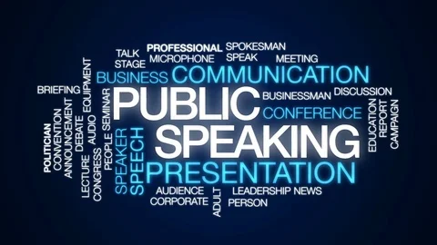 Public speaking animated word cloud, tex... | Stock Video | Pond5