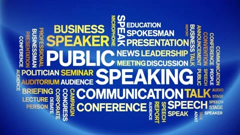 Public Speaking animated word cloud,desi... | Stock Video | Pond5