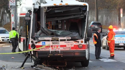Crashed Public Bus Stock Video Footage | Royalty Free Crashed Public ...
