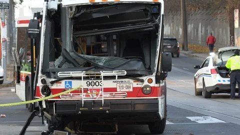 Crashed Public Bus Stock Video Footage | Royalty Free Crashed Public ...